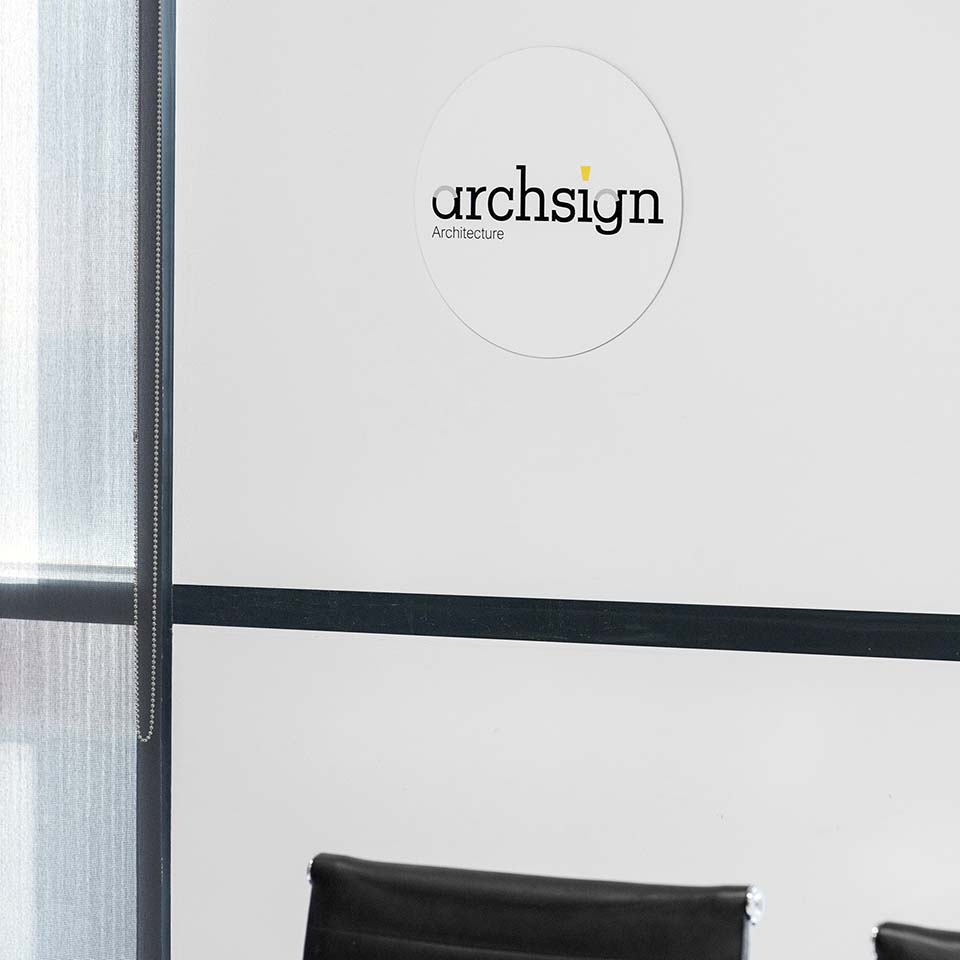 Indoor Branded Circular Metal Sign - Print 2 Metal